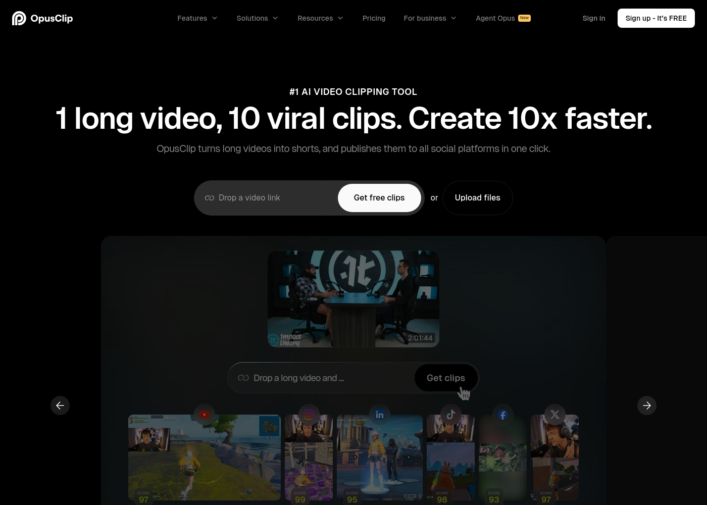 Opus Clip Review, Pricing, Features mit Pros & Cons