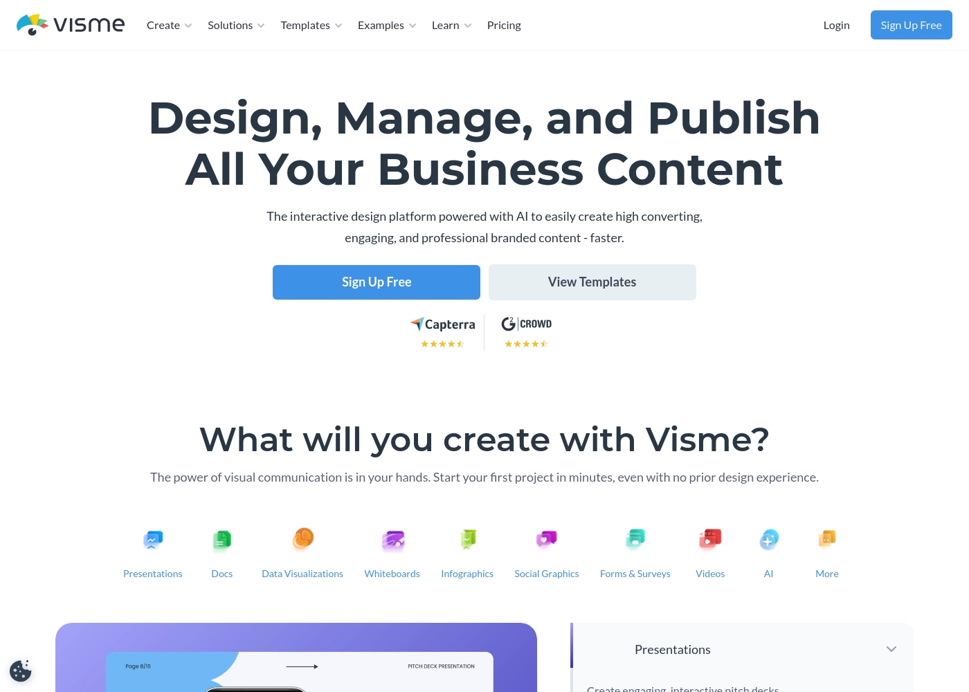 Visme Review, Precios, Funciones con Pros y Contras