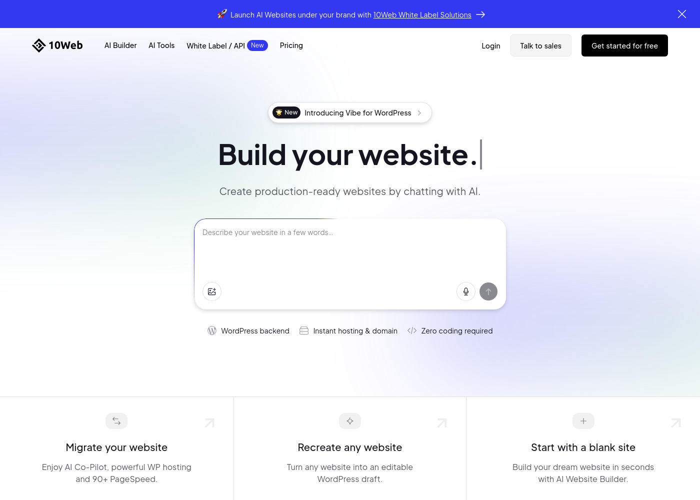 10Web Review, Pricing, Features, Pros & Cons